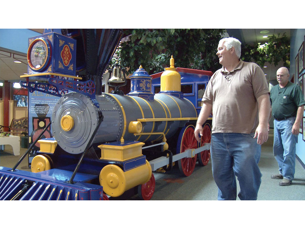 Wooden model of famed Jupiter train pulls into Treehouse | News, Sports ...
